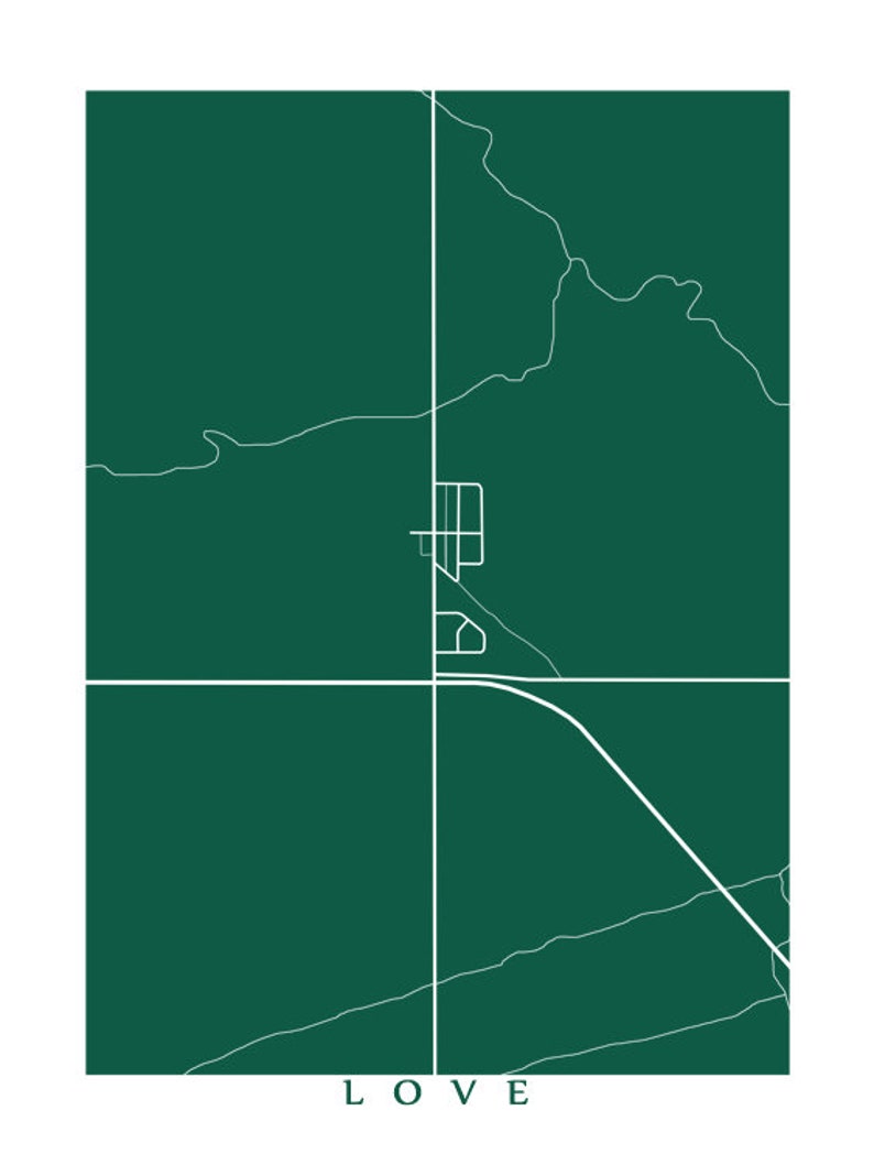 Love SK Map Print Saskatchewan Poster | Etsy