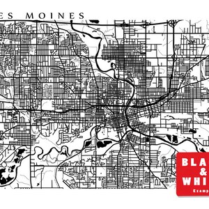 Des Moines Map Print - Iowa Art Poster - Etsy