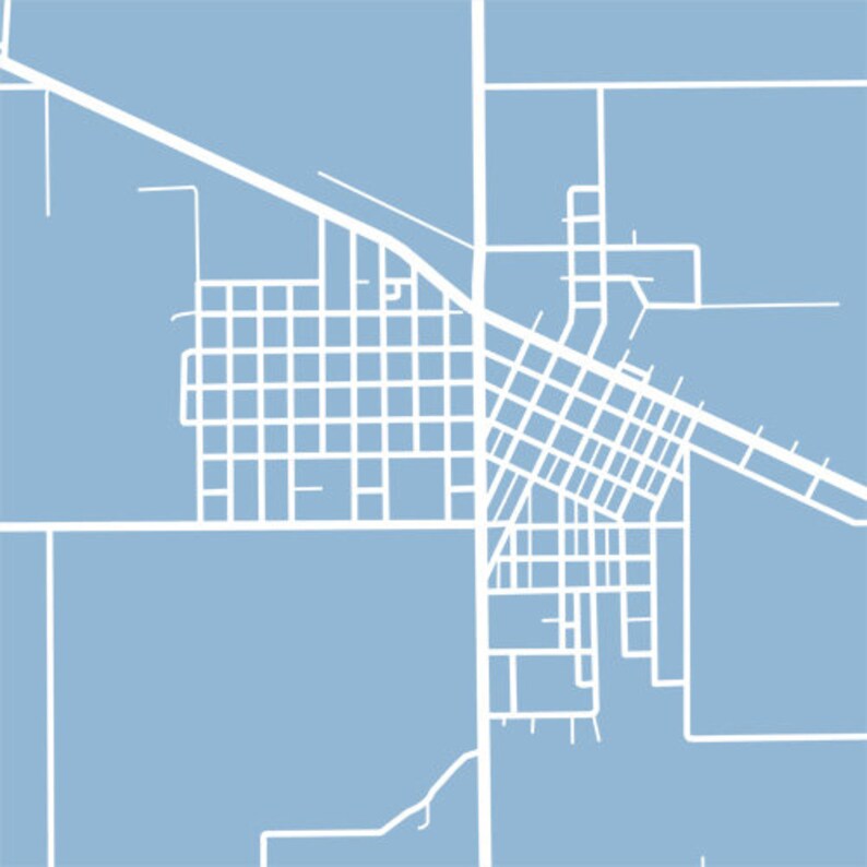 Claude TX Map Print Texas Poster | Etsy