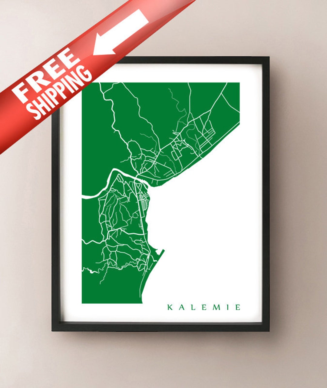 Kalemie Map Print - Democratic Republic of the Congo - Etsy