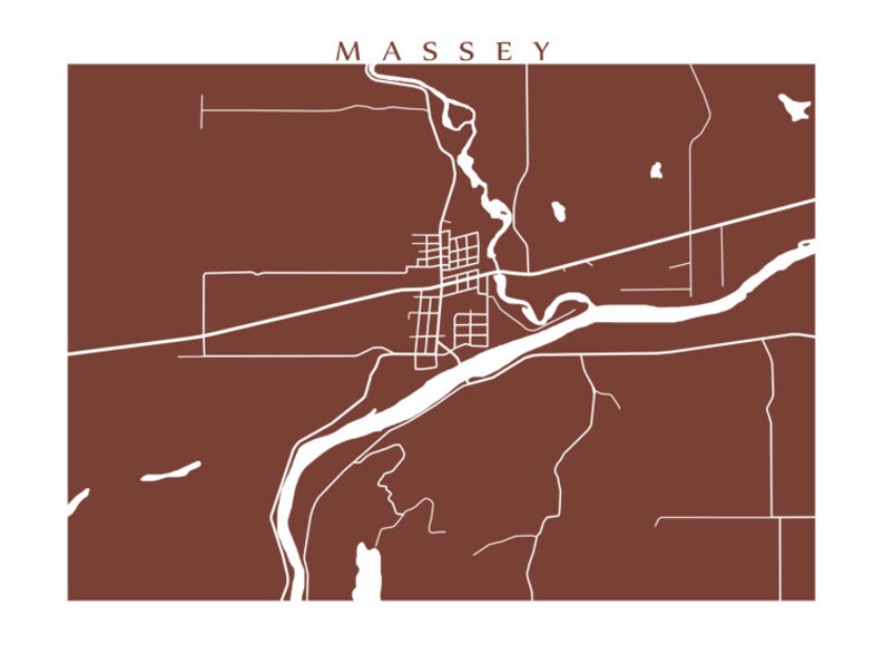 Massey, Northern Ontario Map Print - Etsy