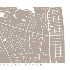 Bethany Beach Map Print - Delaware Poster - Etsy