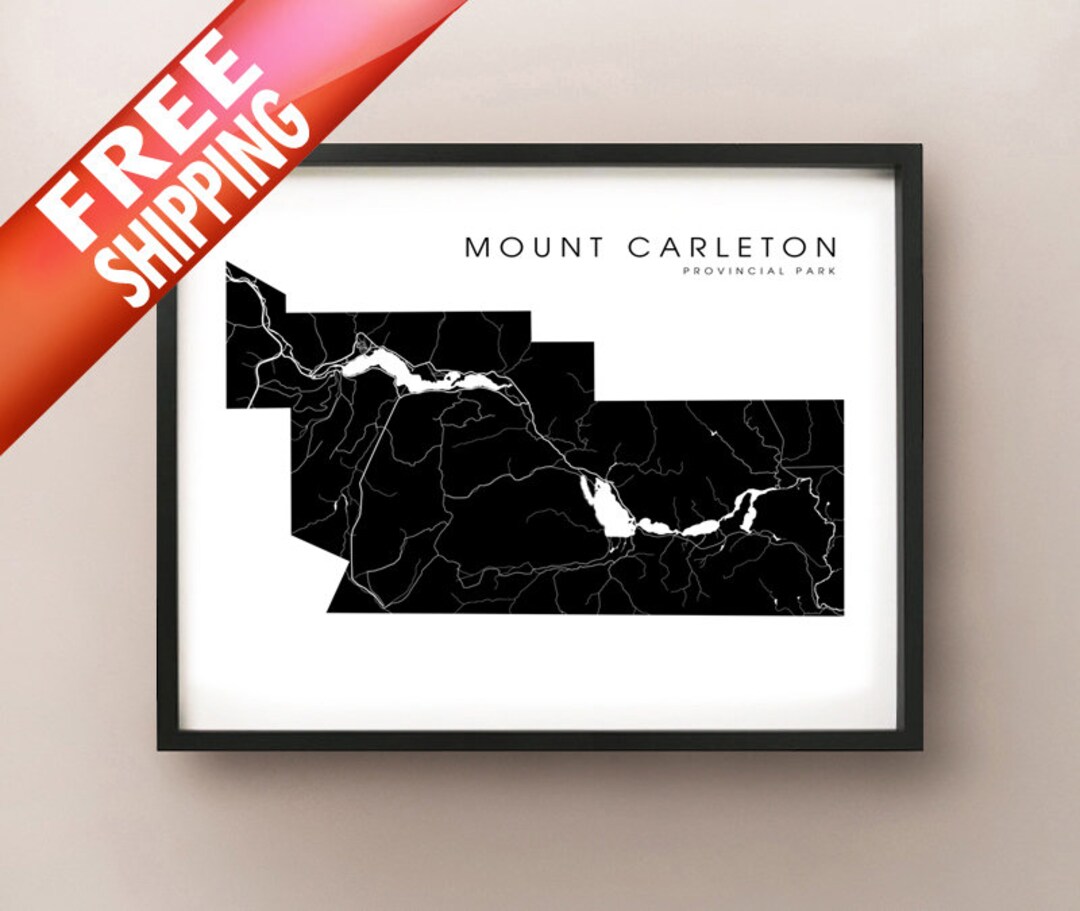 Mount Carleton Provincial Park, New Brunswick Map Print - Etsy