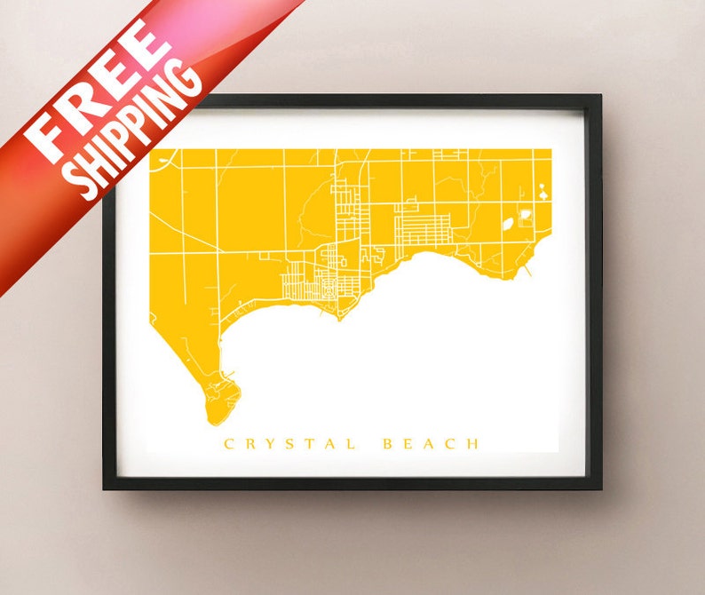 Crystal Beach, ON Map - Canada Wall Art - Fort Erie, Ontario - Niagara ...