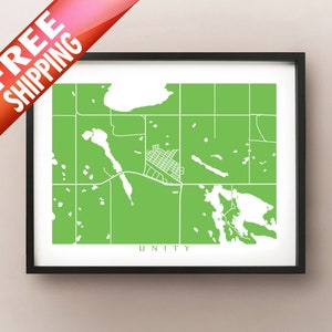 Unity, SK Map Print - Saskatchewan Poster - Etsy