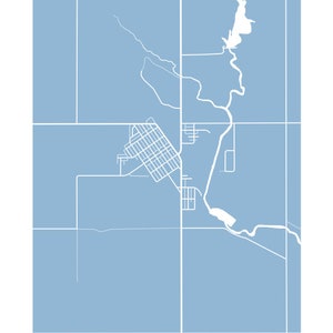 Radville, SK Map Print - Saskatchewan Poster - Etsy