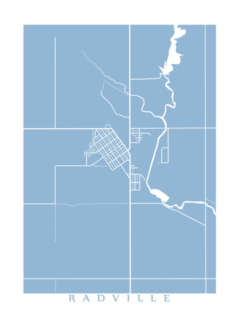 Radville, SK Map Print - Saskatchewan Poster - Etsy
