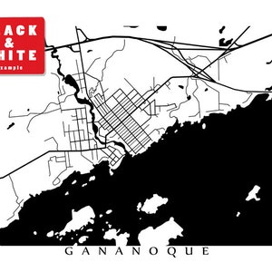 Gananoque, ON Map - Ontario Poster Art - Etsy