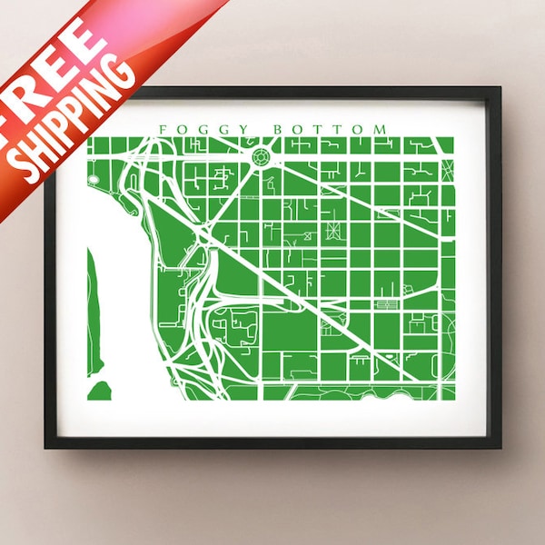 Map of Foggy Bottom - Etsy