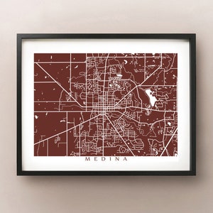 Medina, OH Map - Ohio Poster Print - Etsy