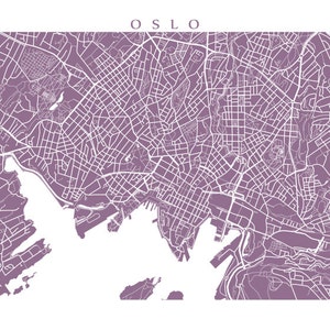 Oslo Map Art Print Norway Poster - Etsy Sweden