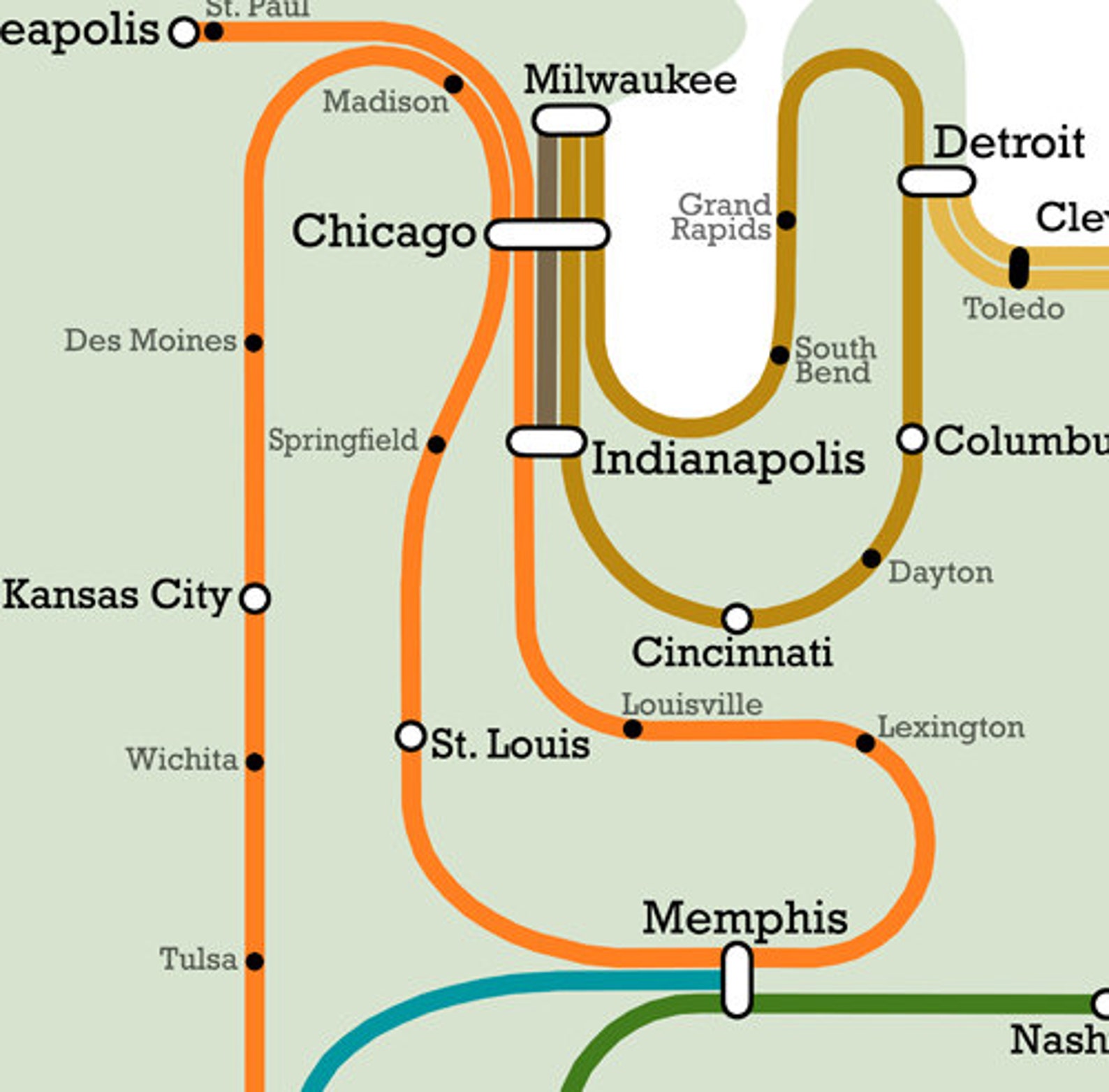 United States Map Metro Subway Style USA - Etsy