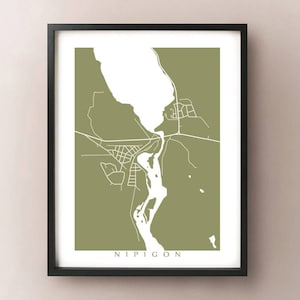 Nipigon, Northern Ontario Map Print - Etsy