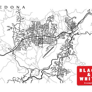 Sedona, AZ Map Print - Arizona Poster - Etsy