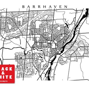 Barrhaven Map Art - Nepean Ottawa, Canada Wall Art - Ontario - Etsy