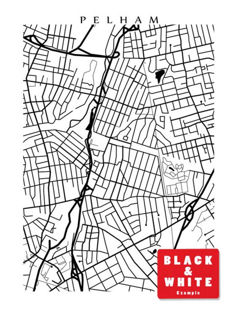 Pelham, NY Map Print - Westchester County, New York - Etsy