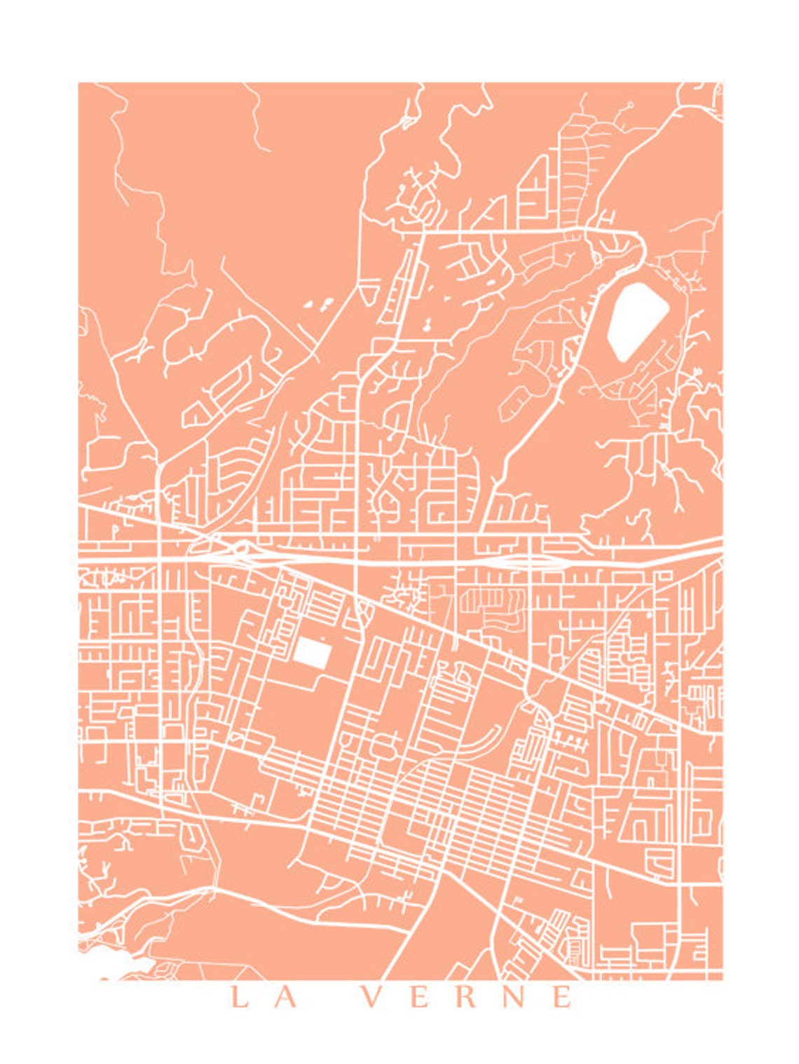La Verne Map California Poster Print - Etsy Canada