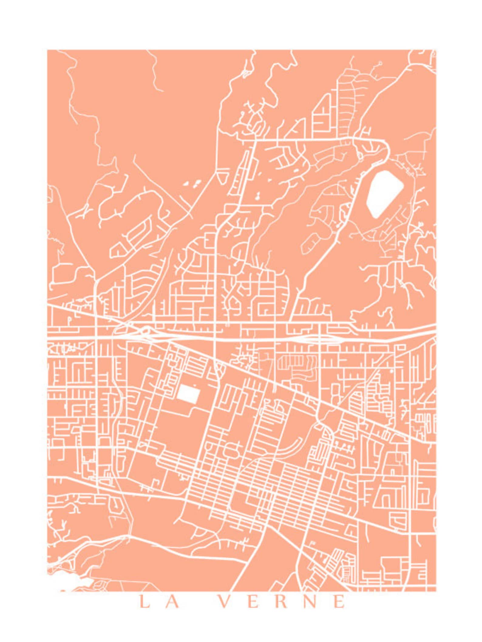 La Verne Map California Poster Print - Etsy Canada