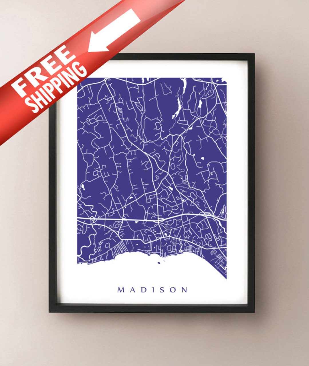 Madison, CT Map Print - Etsy