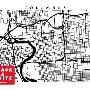 Columbus Map - Ohio Poster Print - Etsy