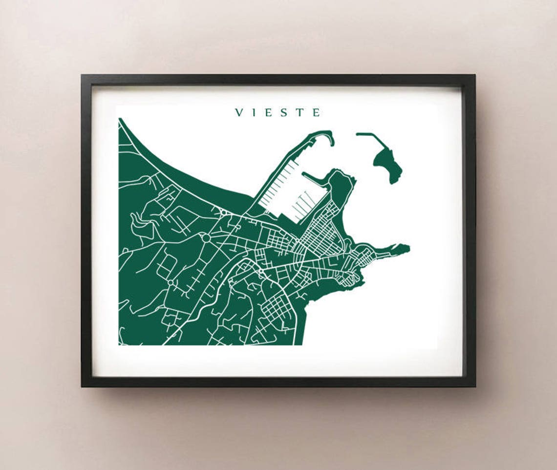Vieste, Italy Map Print - Etsy