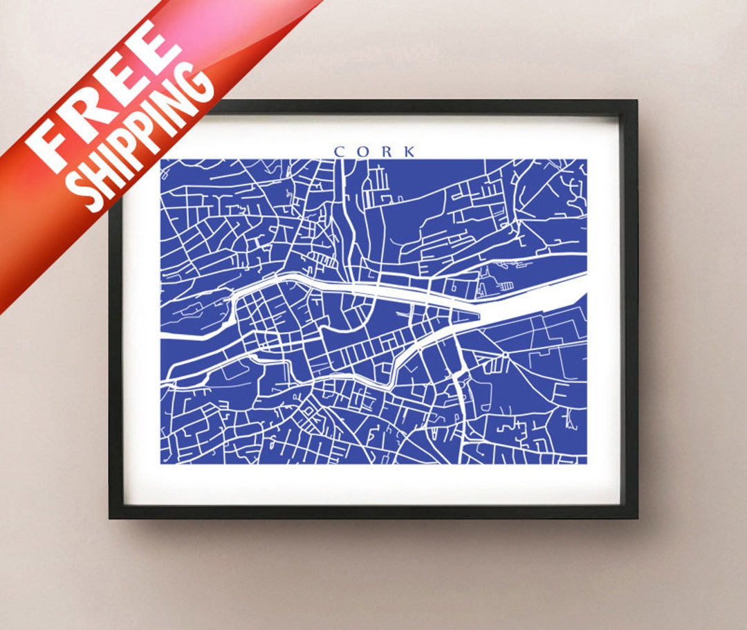 Cork Map Print - Ireland Poster - Etsy