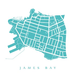 James Bay Map - Victoria Neighbourhood Art Print - Etsy