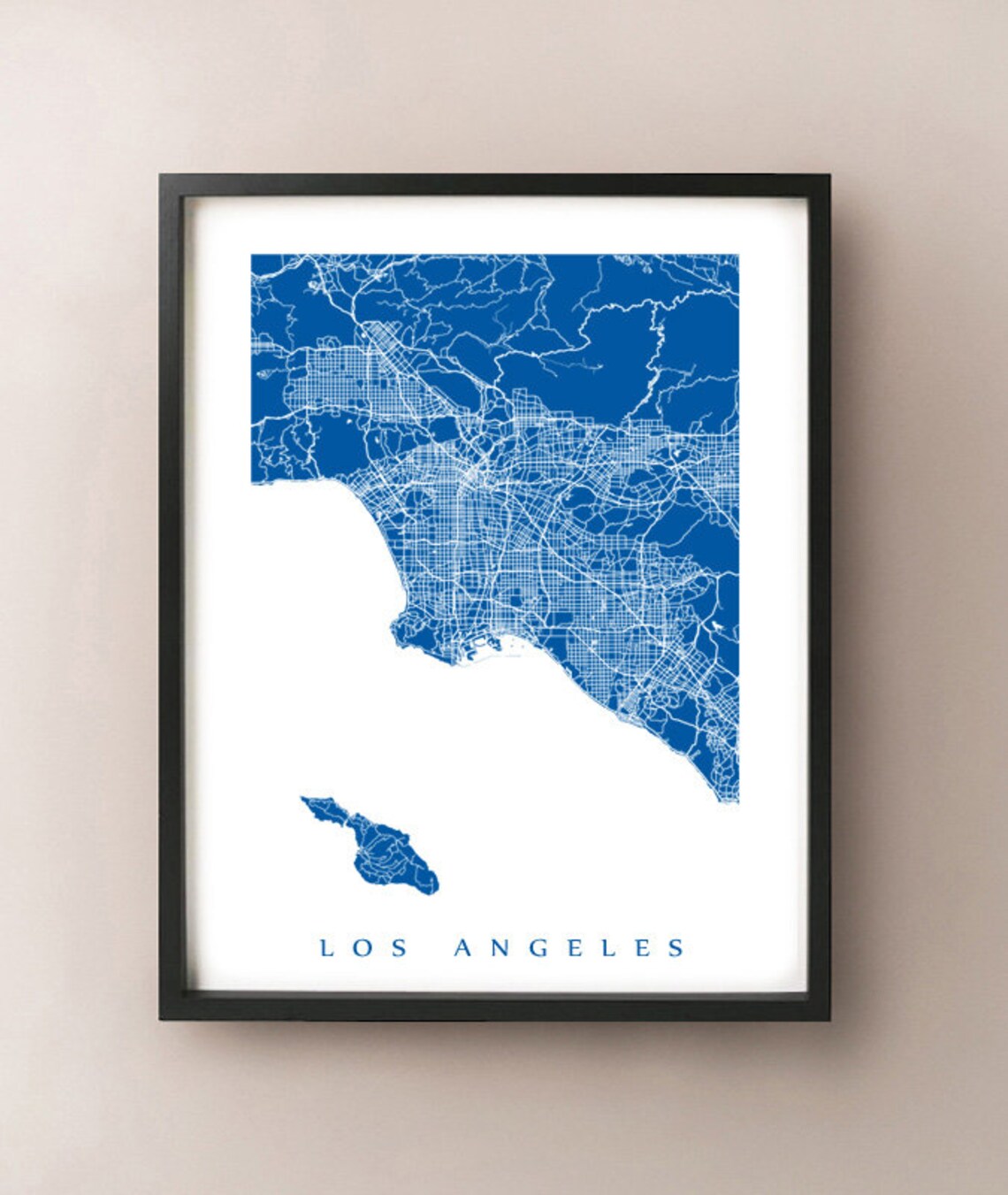 Los Angeles Area Map Print Southern California Art Poster | Etsy