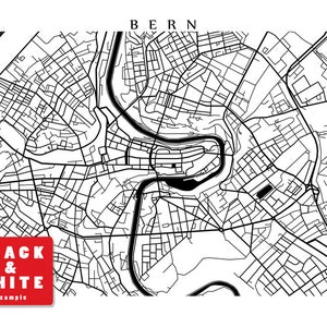 Bern Map Print - Berne, Switzerland Poster - Etsy