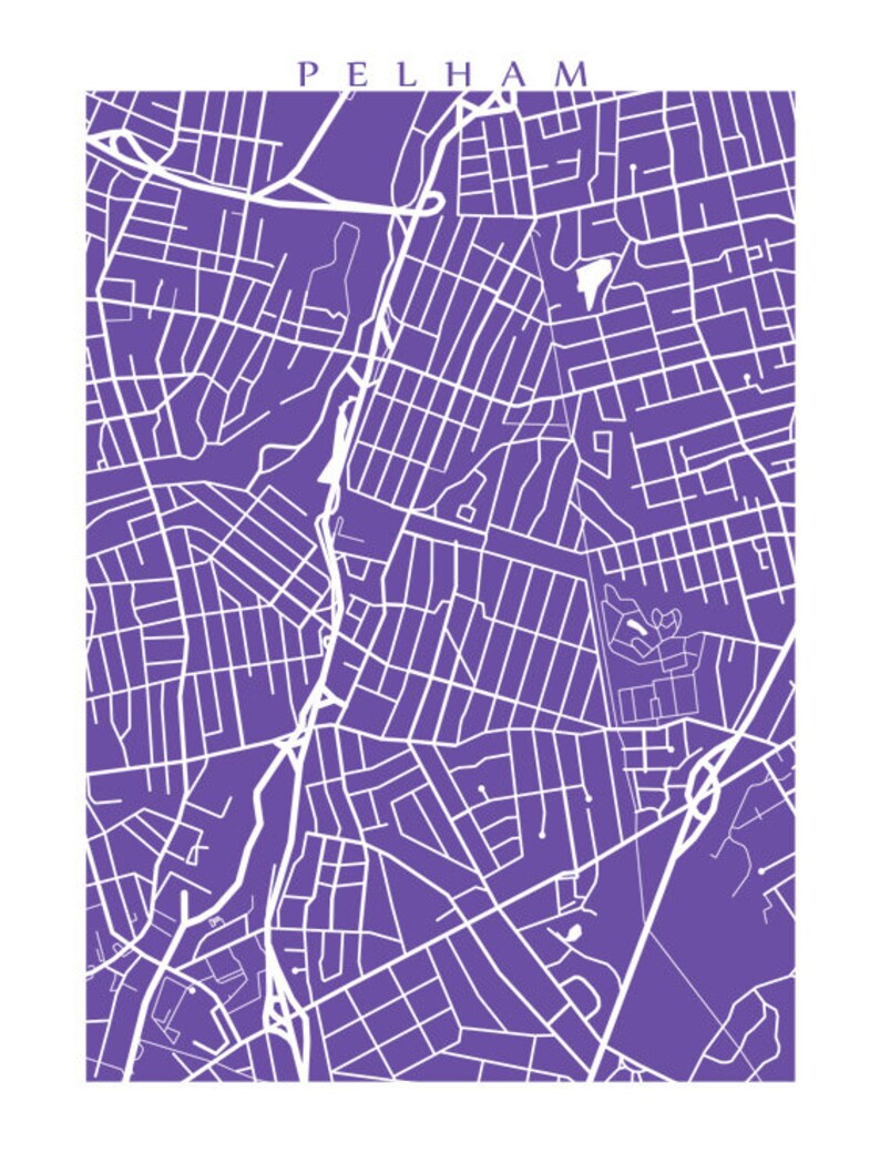 Pelham NY Map Print Westchester County New York - Etsy