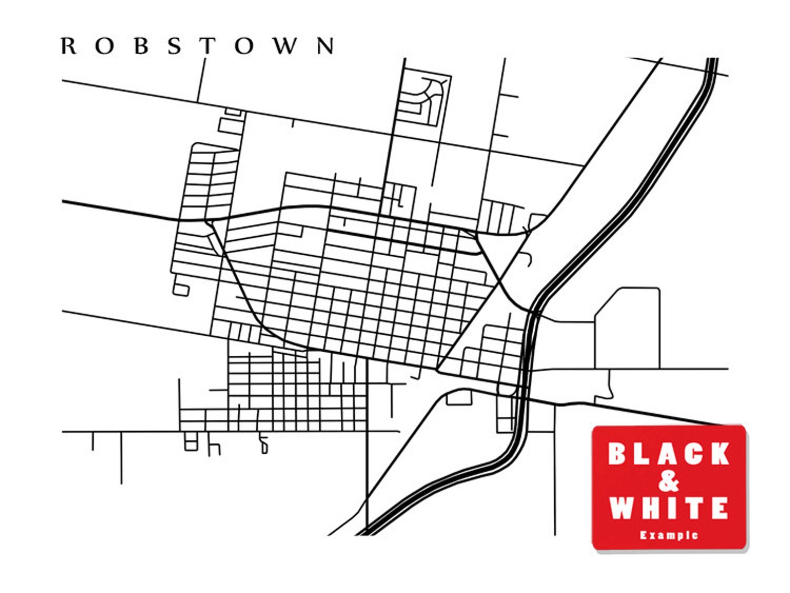 Robstown TX Map Print Texas Poster - Etsy