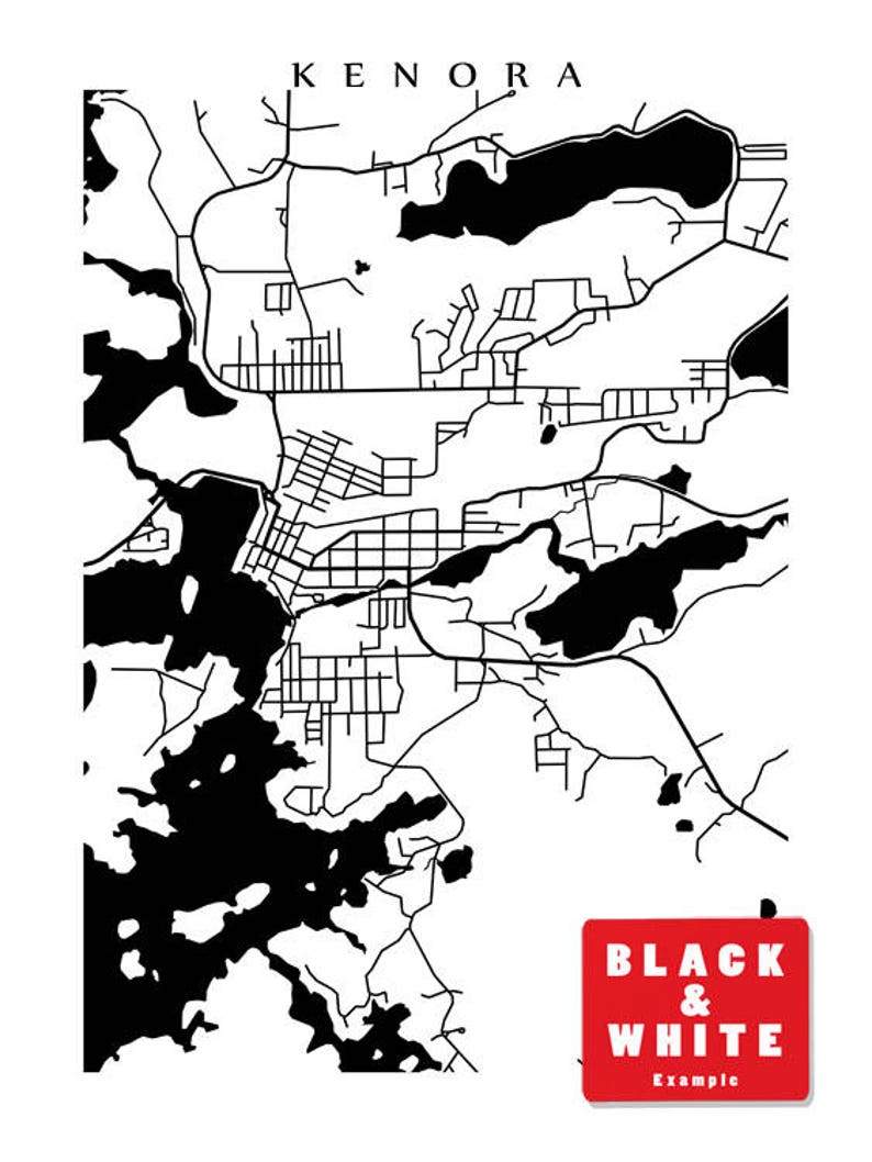 Kenora Northern Ontario Map Print - Etsy Canada
