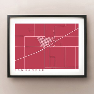 Panhandle, TX Map Print - Texas Poster - Etsy