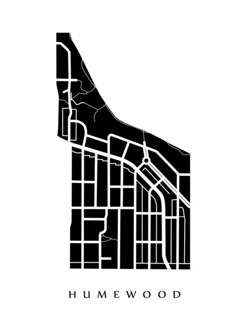 Humewood Map Toronto Neighbourhood Art Print | Etsy