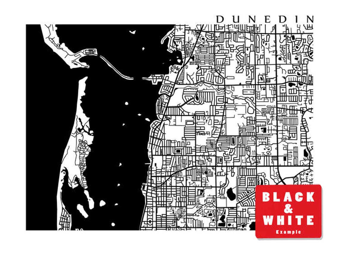 Dunedin Map Print - Florida Poster - Etsy