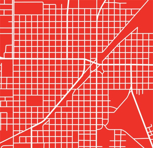 Fort Stockton TX Map Print Texas Poster | Etsy