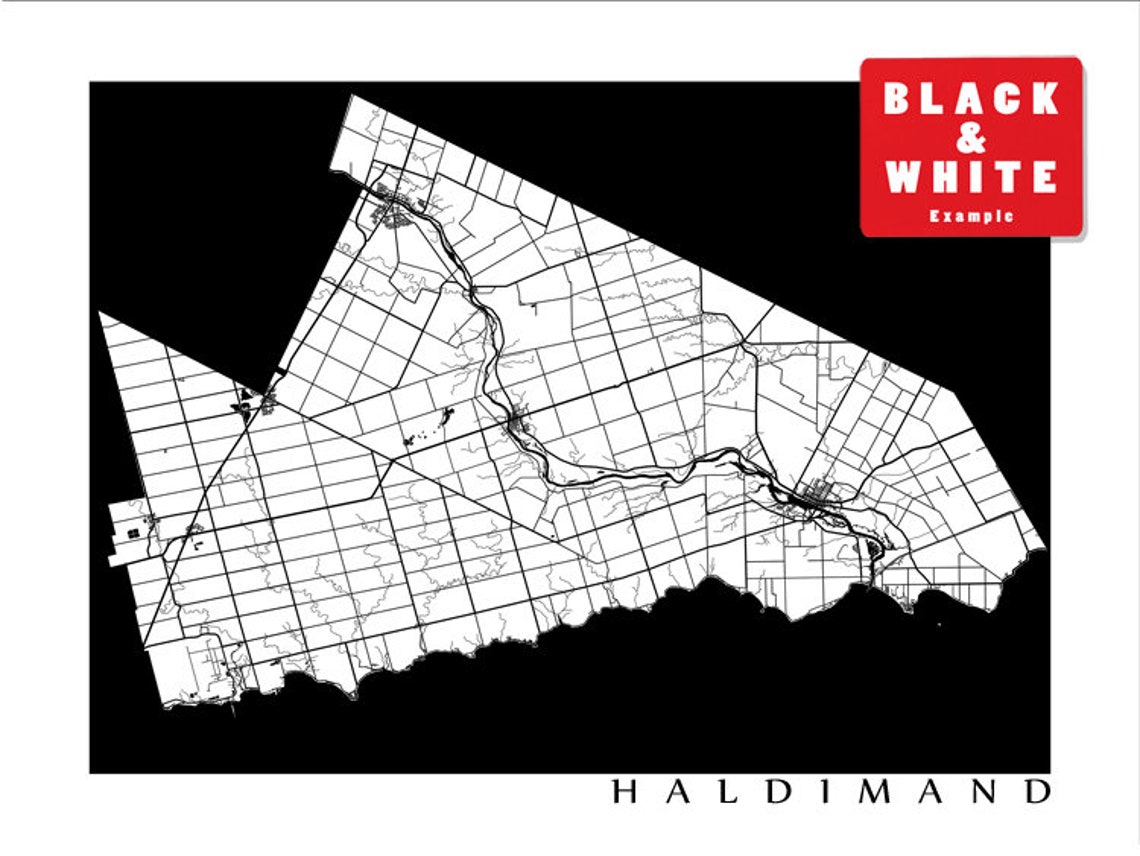 Haldimand County, Ontario Map Print - Etsy