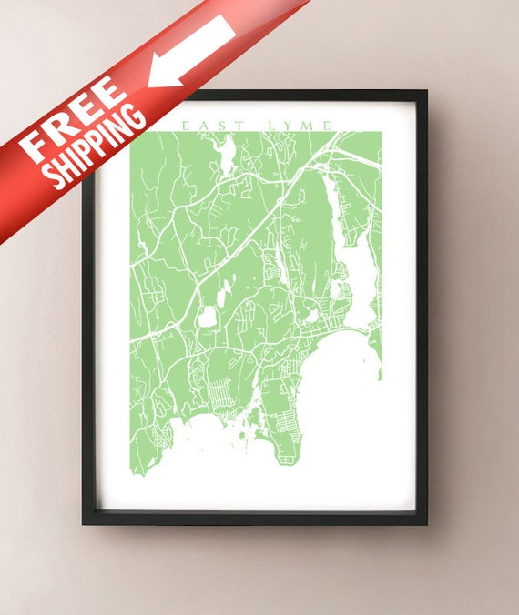 East Lyme CT Map Print - Etsy