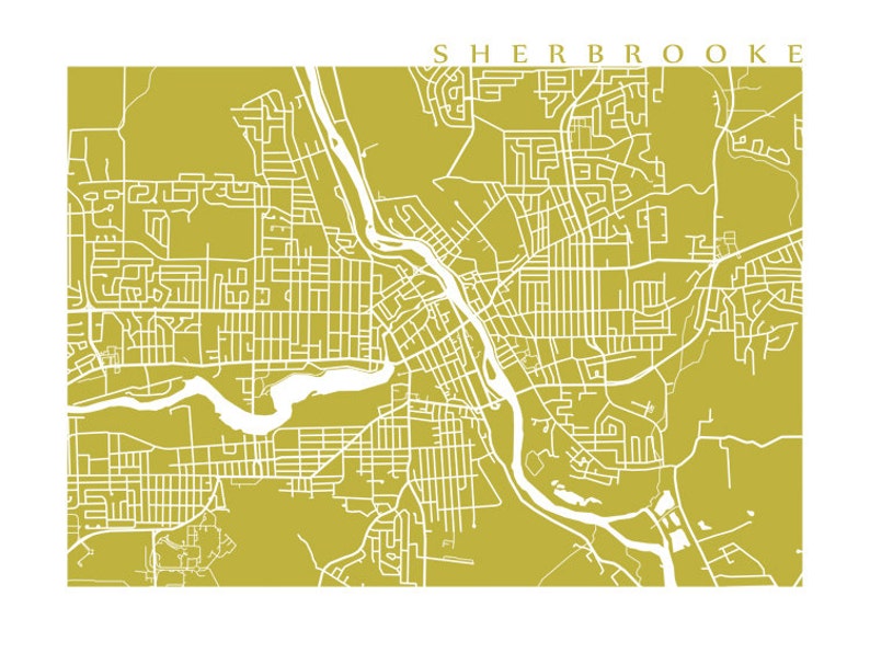 Sherbrooke Map Print | Etsy