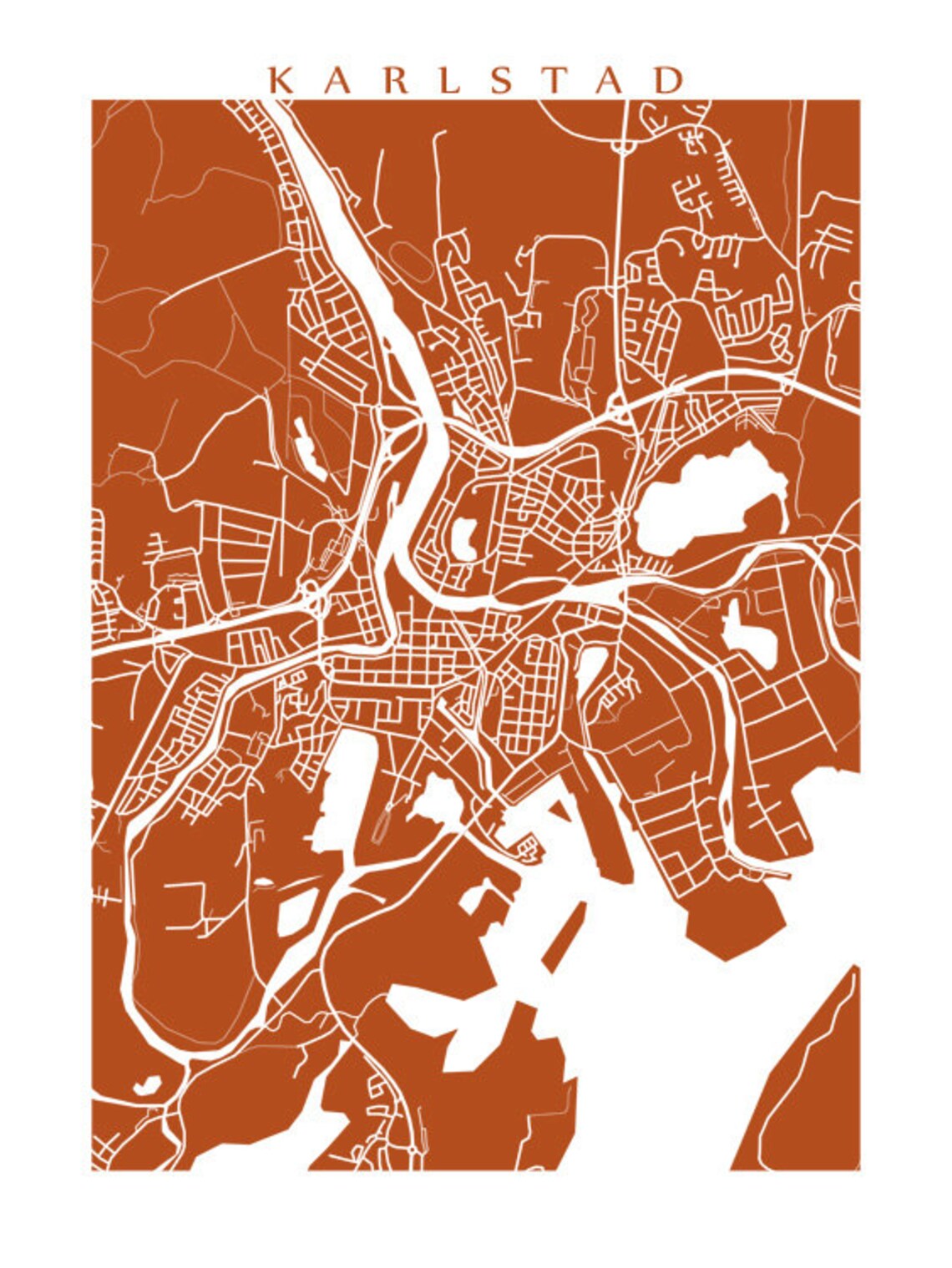 Karlstad Map Print | Etsy