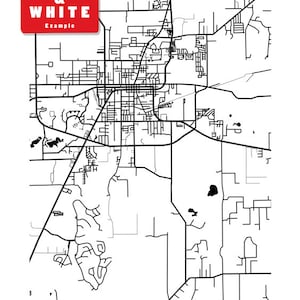 Brooksville, FL Map Print - Florida Poster - Etsy