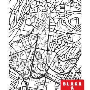 Priština Map - Prishtina, Kosovo Poster - Etsy