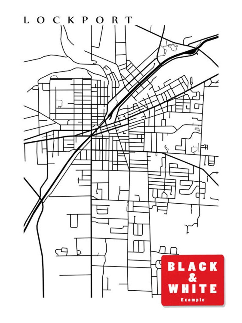 Lockport Map Print New York Poster - Etsy