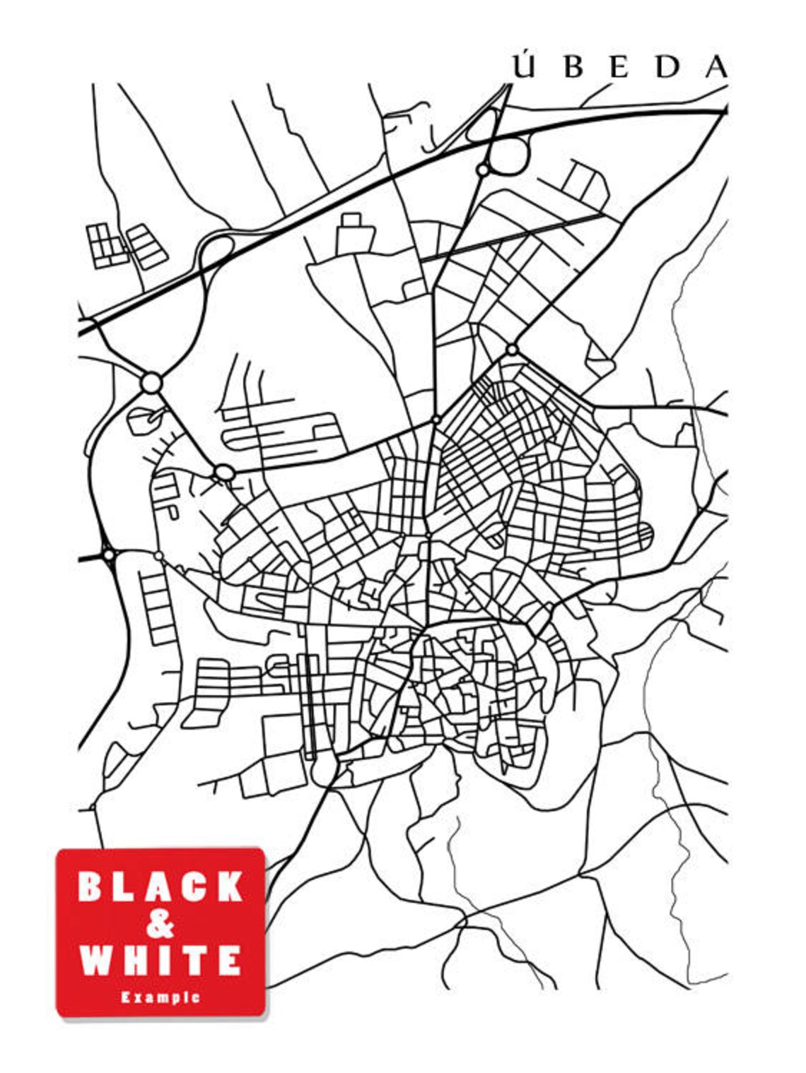 Úbeda Spain Map Art Print | Etsy