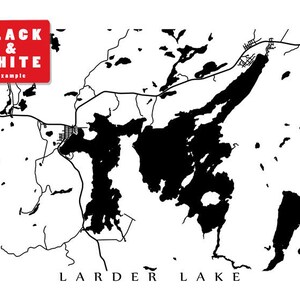 Larder Lake, Timiskaming, Northern Ontario Map Print - Etsy