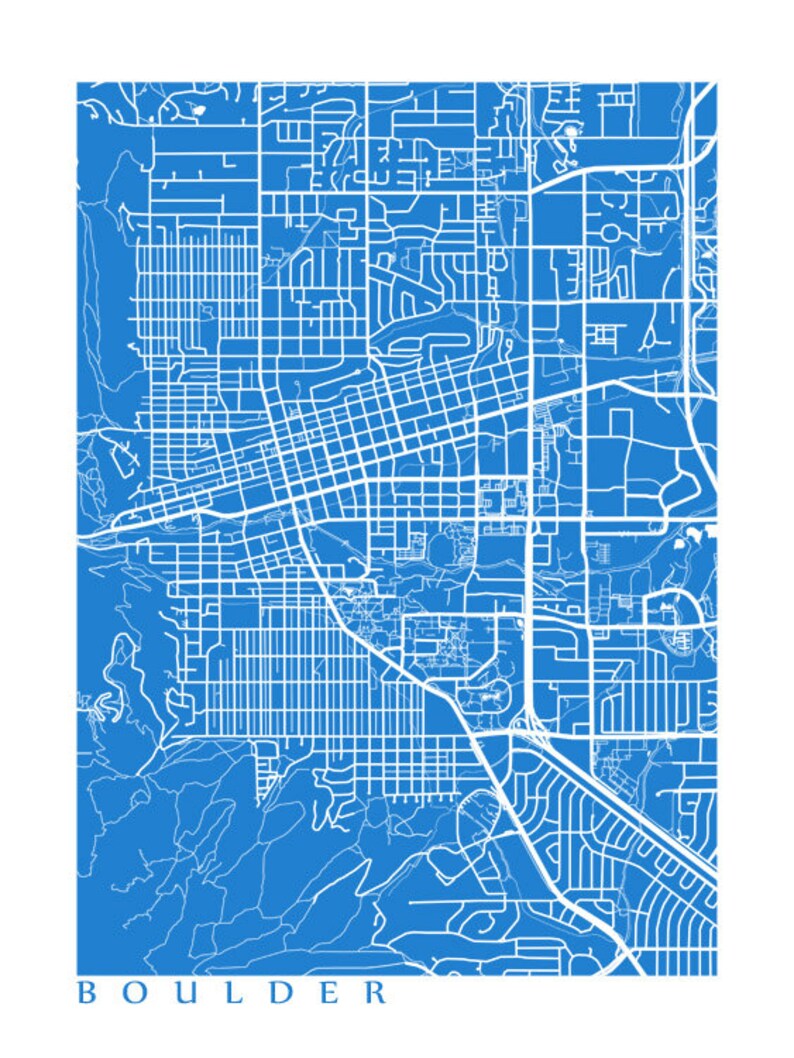 Boulder Map Print - Etsy Canada