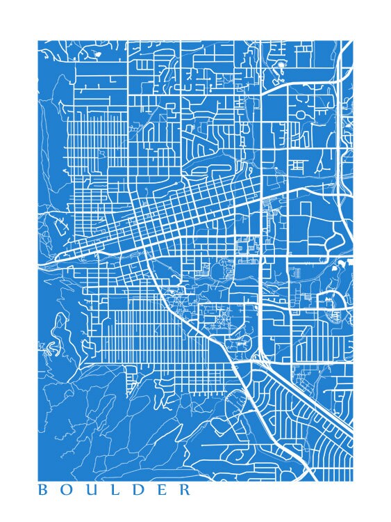 Boulder Map Print - Etsy Canada