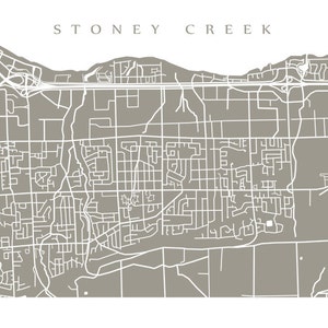 Stoney Creek Map Print - Ontario Poster Art - Etsy