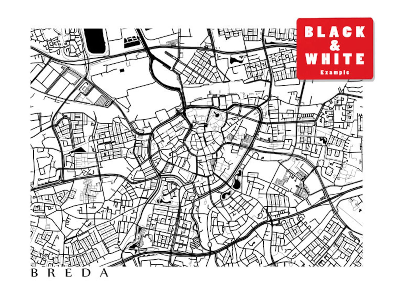 Breda Map Print Netherlands Poster - Etsy