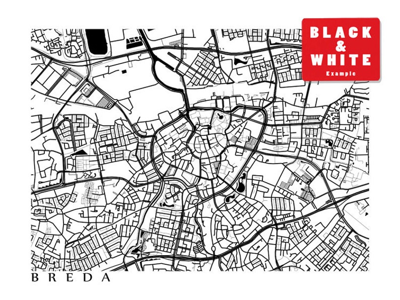 Breda Map Print Netherlands Poster - Etsy